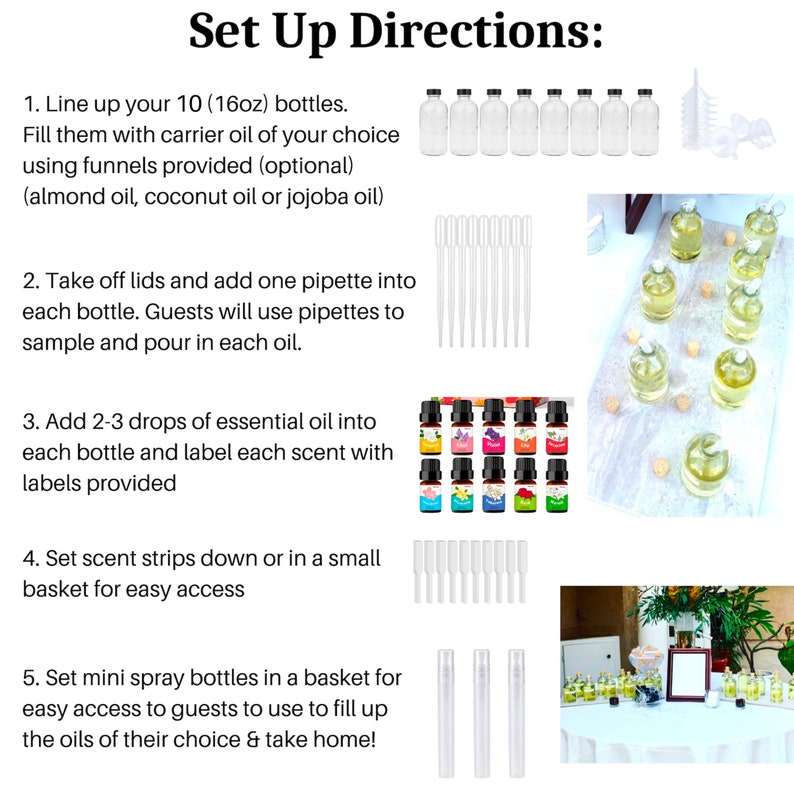 Perfume Making Bar Kit for Make Your Own Perfume Station Bridal Shower ...