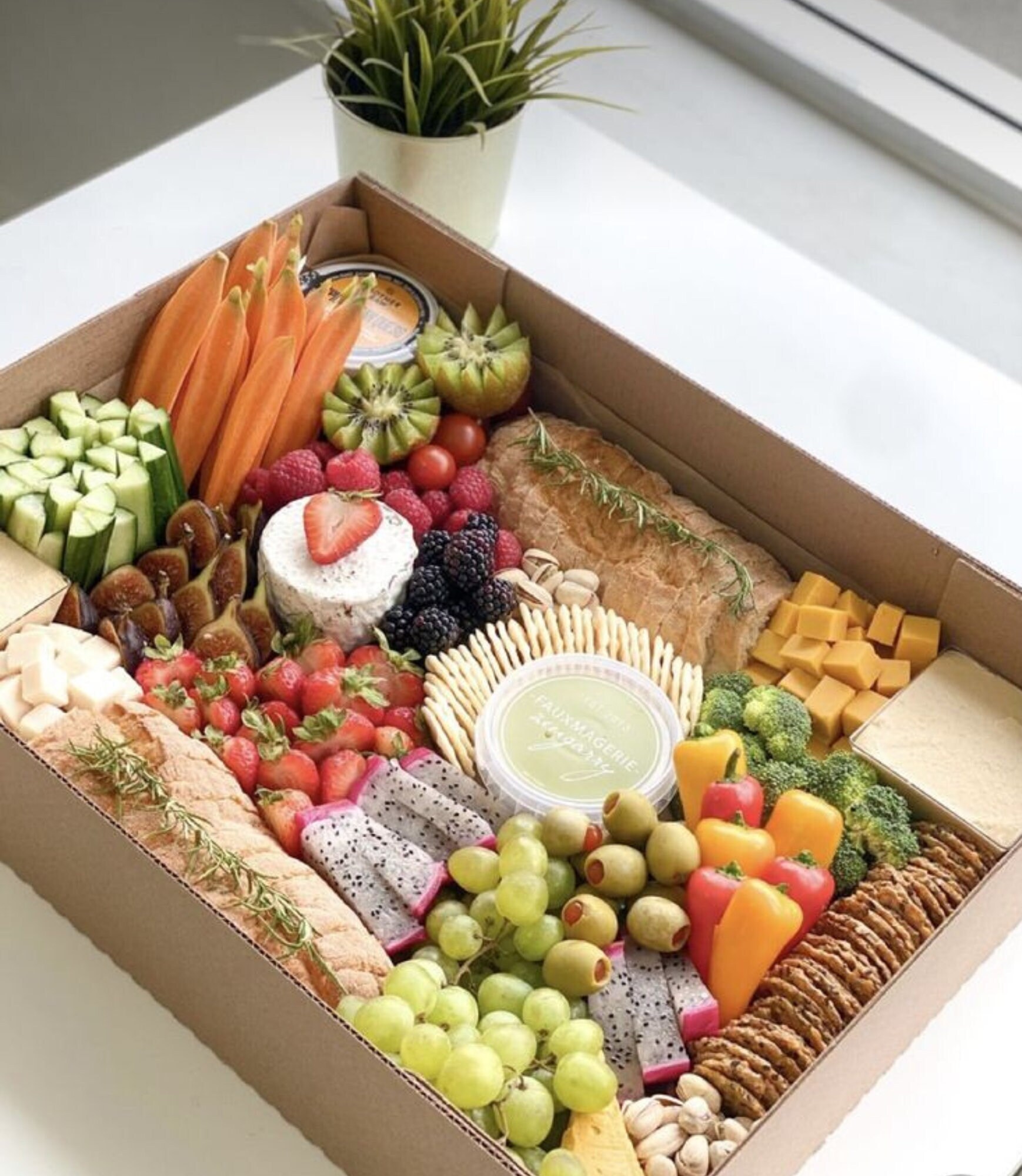 Large Charcuterie Favor Rectangle Grazing Box W/mini Forks Tongs Honey ...