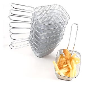 Mini Frying Basket Appetizer Set With Wooden Forks - Etsy