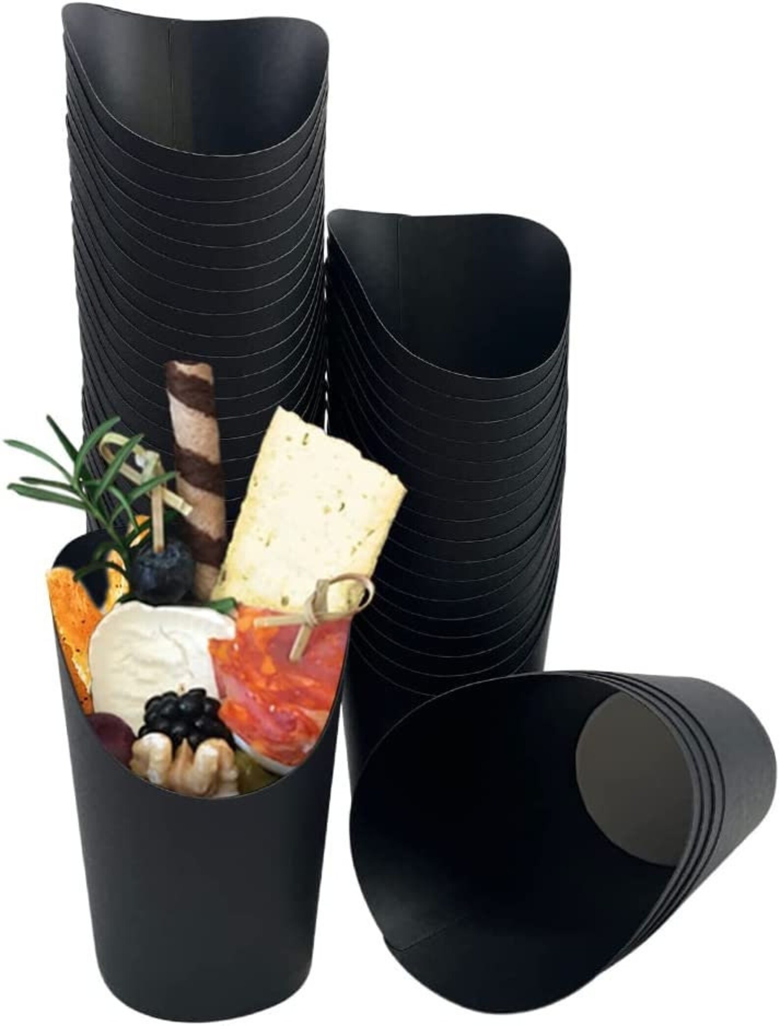 Black Charcuterie Favor Cups and Toothpicks for Individual Charcuterie ...