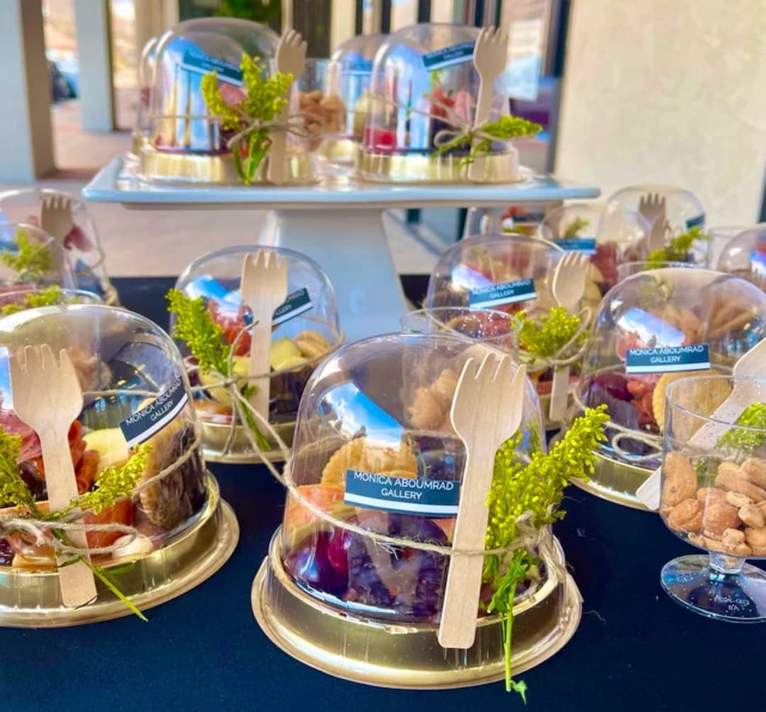 Charcuterie Dome Containers Cups With Mini Wooden Forks for Food Favor ...