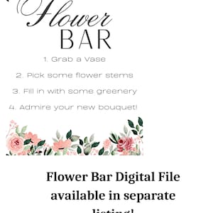DIY Flower Bar Kit Bouquet Bar for Make Your Own Bouquet Station Bridal ...