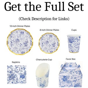 Blue Floral Favor Treat Box for Garden Tea Party Wedding Bridal Shower ...