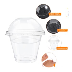 Clear Parfait Cups With Insert With Dome Lids and Forks Appetizer Cups ...