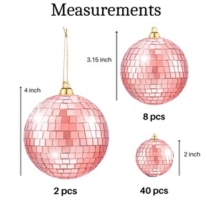 Set of 50 Rose Gold Pink Disco Ball Decor Disco Cowgirl Last Disco ...