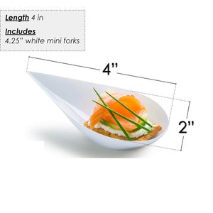 Tear Drop Asian Spoon Mini Cup Appetizers With Forks for Hors D'oeuvres ...