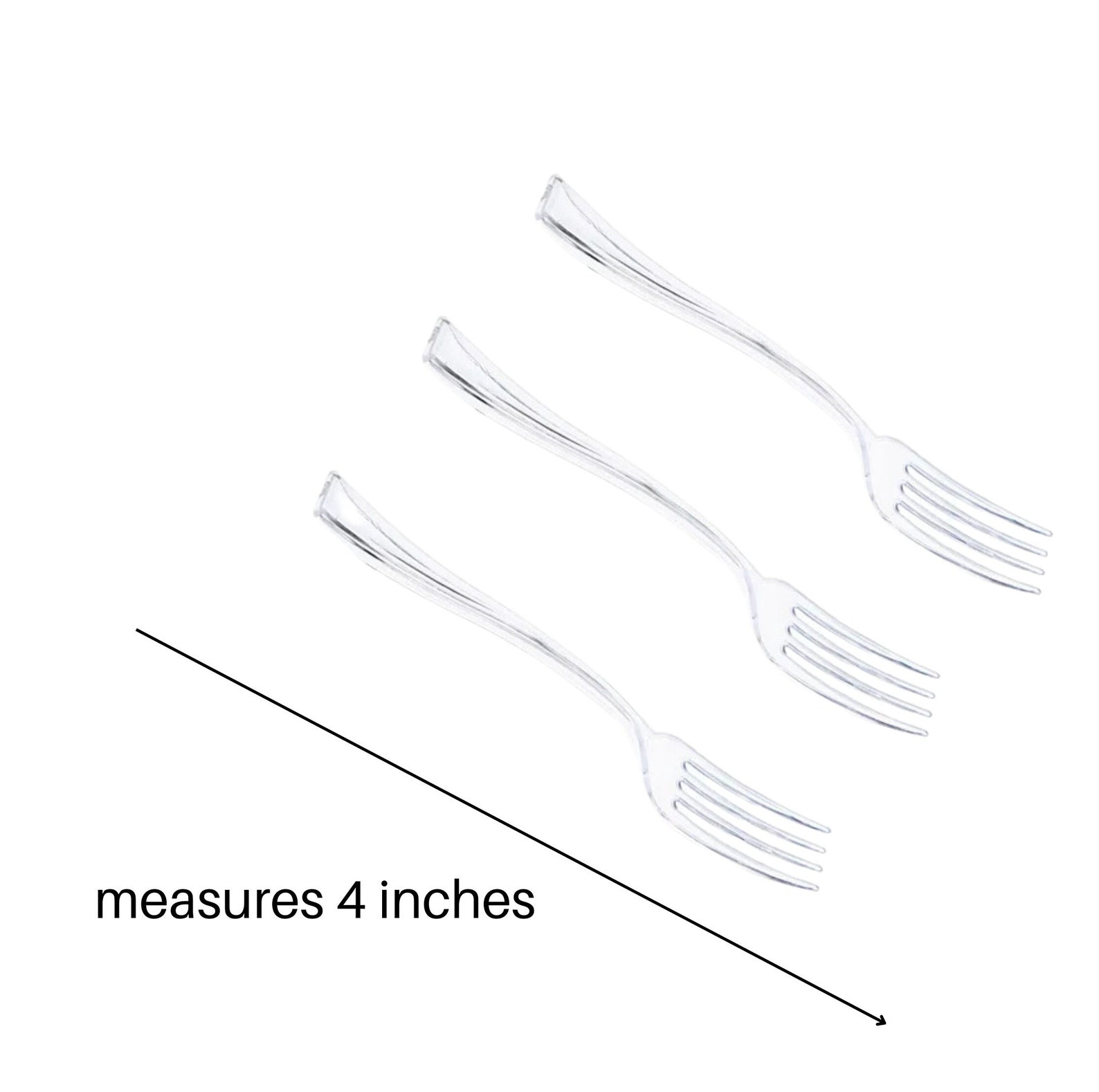 Salad Appetizer Cups Dressing Pipettes Mini Forks Set for Food Display ...