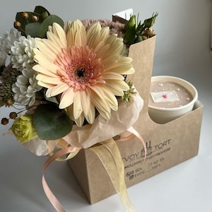 2-cup Drink Carrier Handle Box for Wedding Take Out Boxes Coffee to Go ...