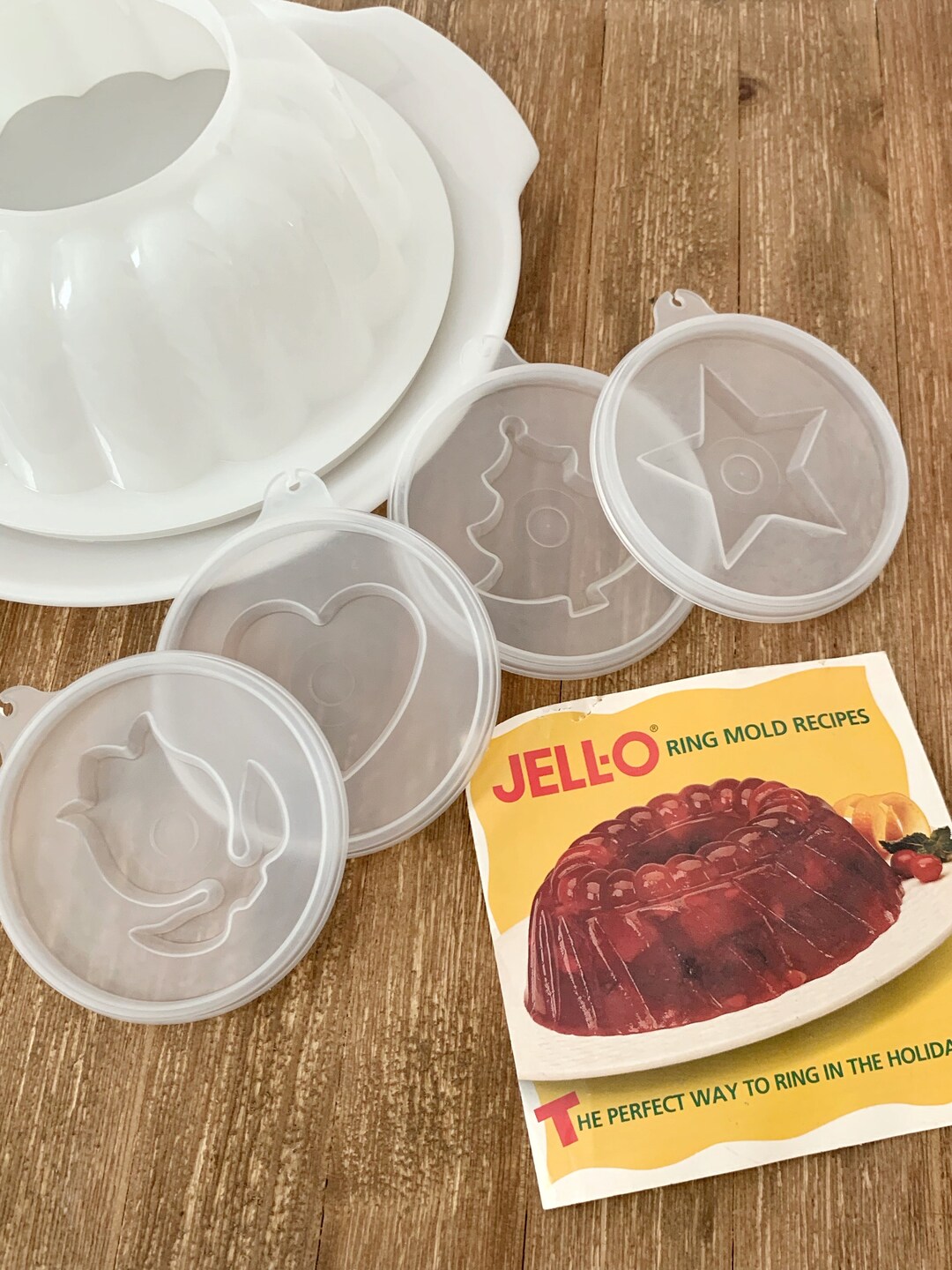 Tupperware Mold With Serving Platter and Vintage Jell-o Recipe - Etsy
