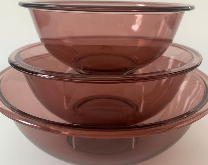 1980s Vintage PURPLE Pyrex Originals Round Pie Plate, Glass Cookware ...