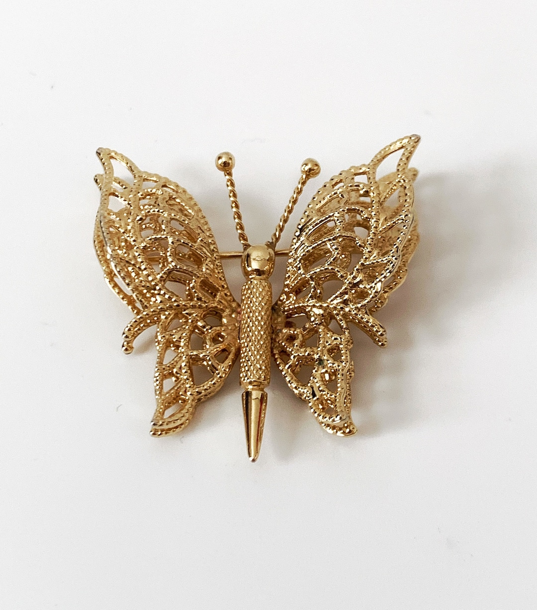 Vintage Monet Butterfly Brooch | Stamped Monet | Butterfly Pin | Gold ...