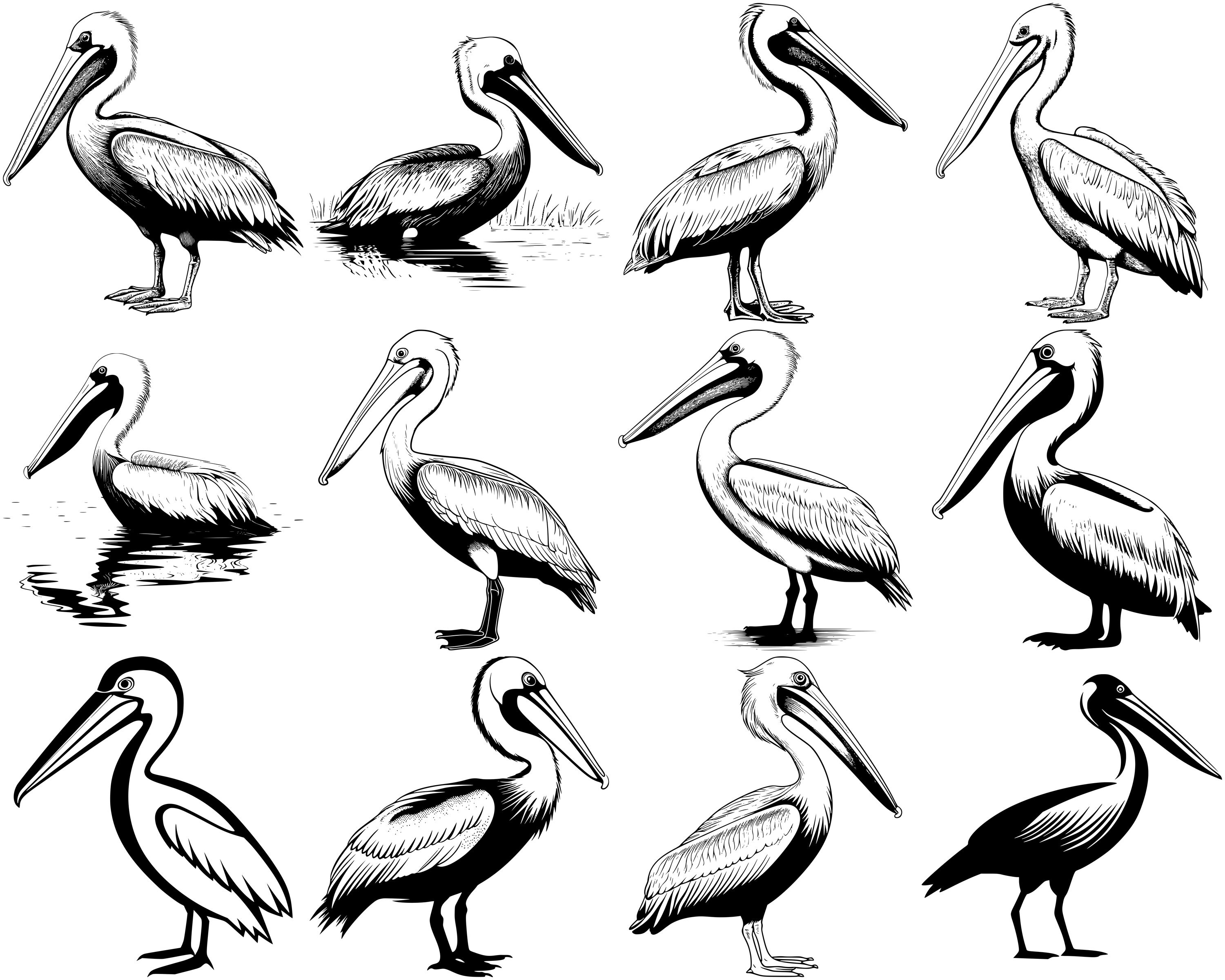 Pelican SVG Bundle, Set of 100, Instant Digital Download, Png, Svg, Eps ...