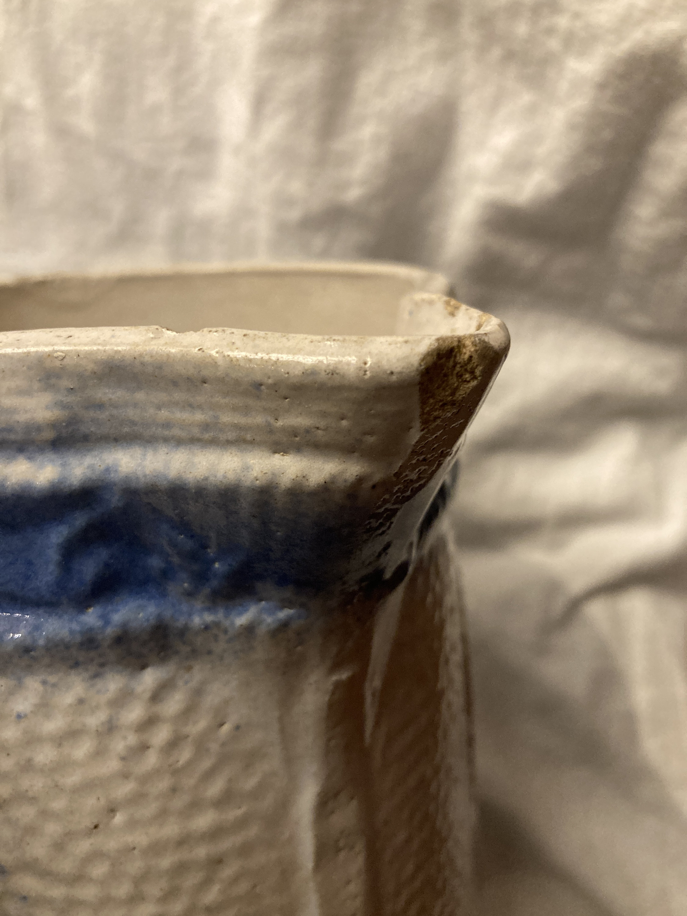 Antique Blue Stoneware Pitcher Salt Glaze With Glazing Cows - Etsy
