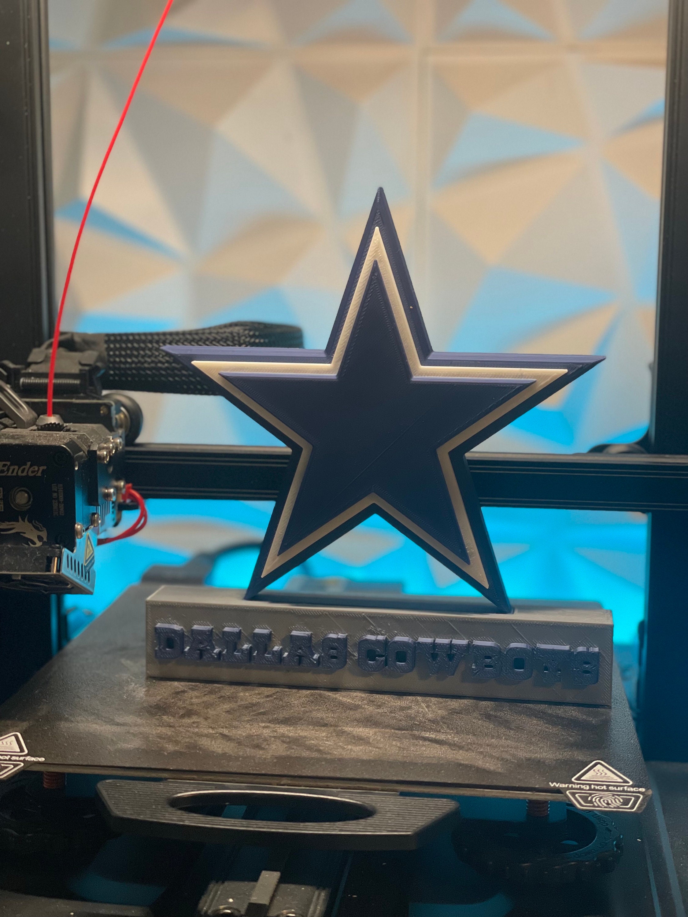 3D Printed Dallas Cowboys Logo - Etsy
