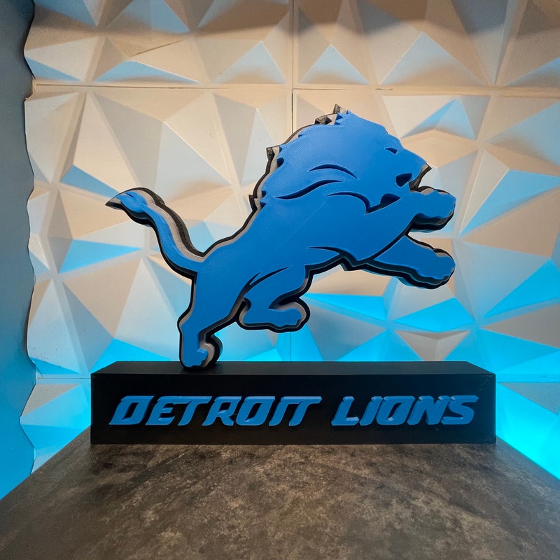 Detroit Lions 3d Print - Etsy Canada