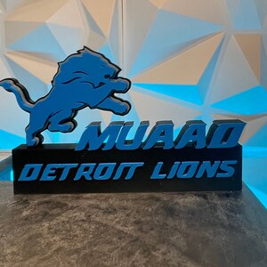 Custom 3D Printed ANY NFL Team Name Plate - Etsy