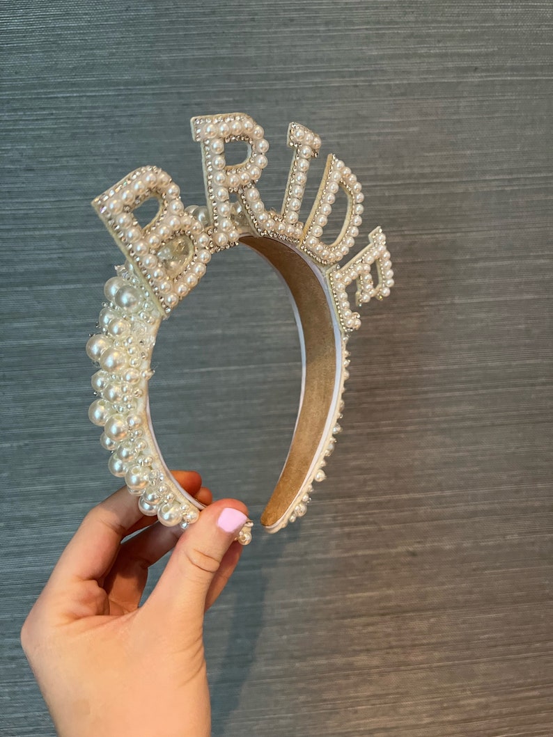 Pearl Bride Headband Wedding Bachelorette Party - Etsy