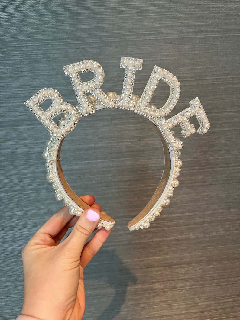 Pearl Bride Headband Wedding Bachelorette Party - Etsy