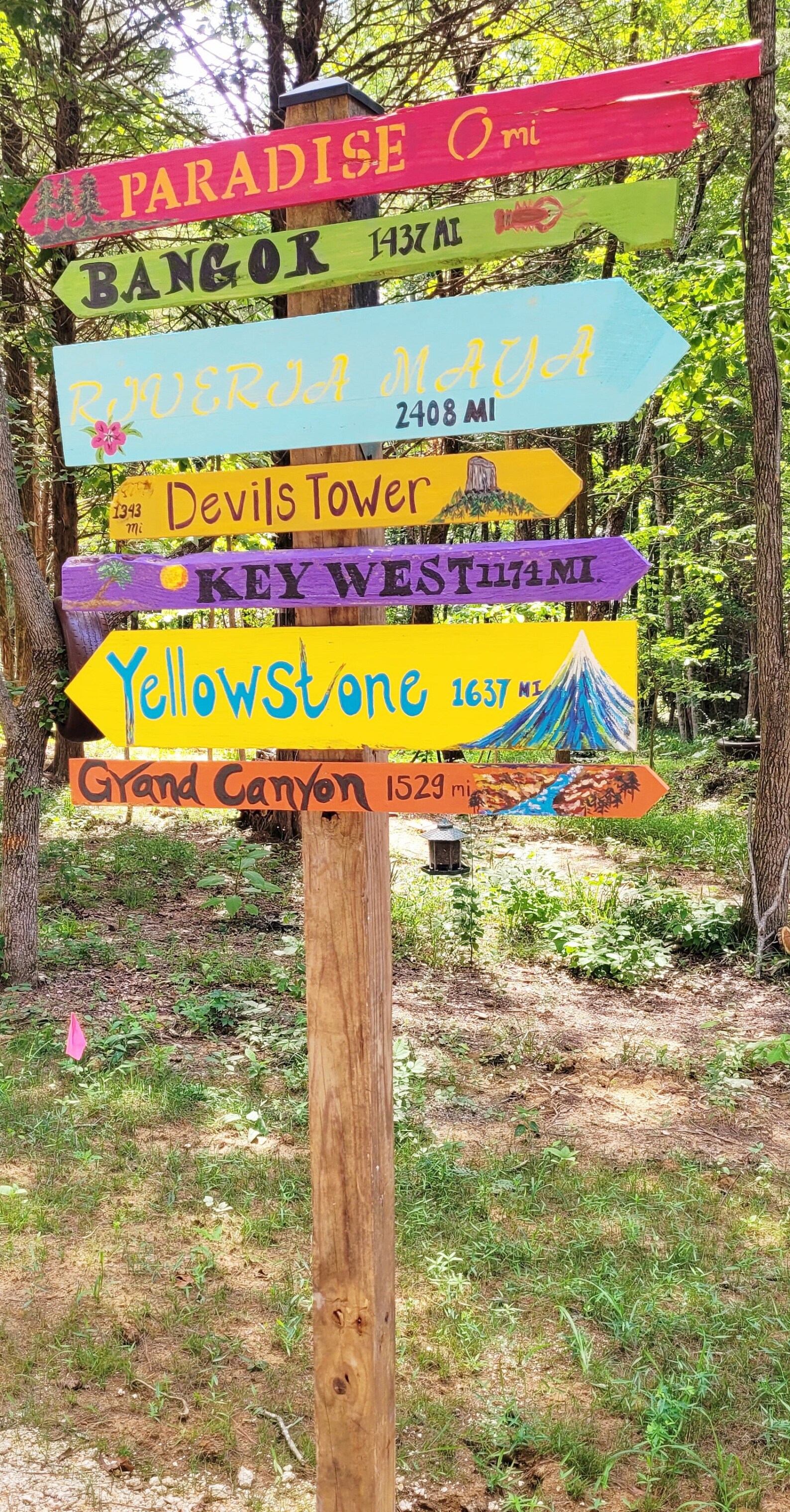 Fun Colorful Directional Sign - Post Not Included. - Etsy