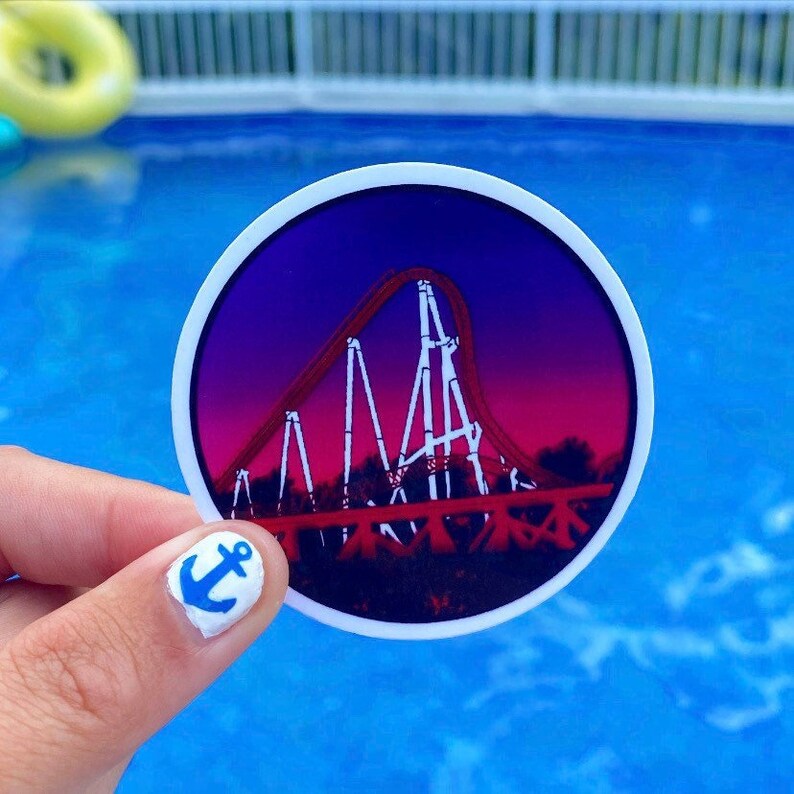 Cedar Point Roller Coaster Stickers for Laptop, Bottle, Hydroflask ...