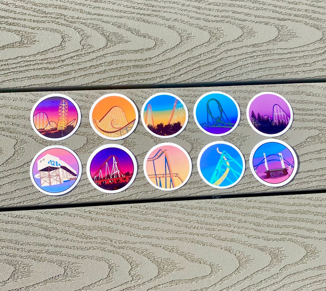 Cedar Point Roller Coaster Stickers for Laptop, Bottle, Hydroflask ...