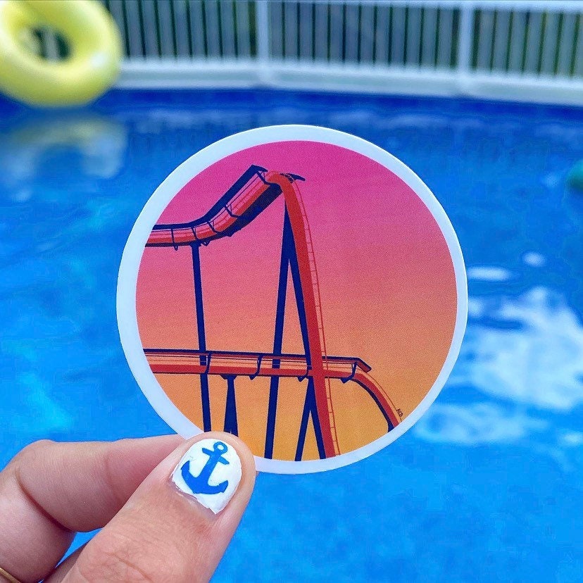 Cedar Point Roller Coaster Stickers for Laptop, Bottle, Hydroflask ...