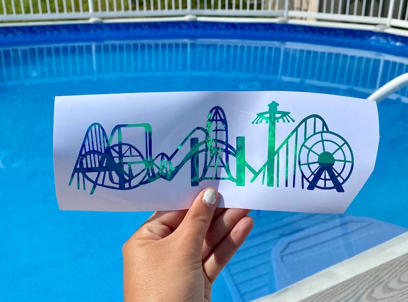 Cedar Point Skyline Roller Coasters Decal, Vinyl Logo, Stickers ...