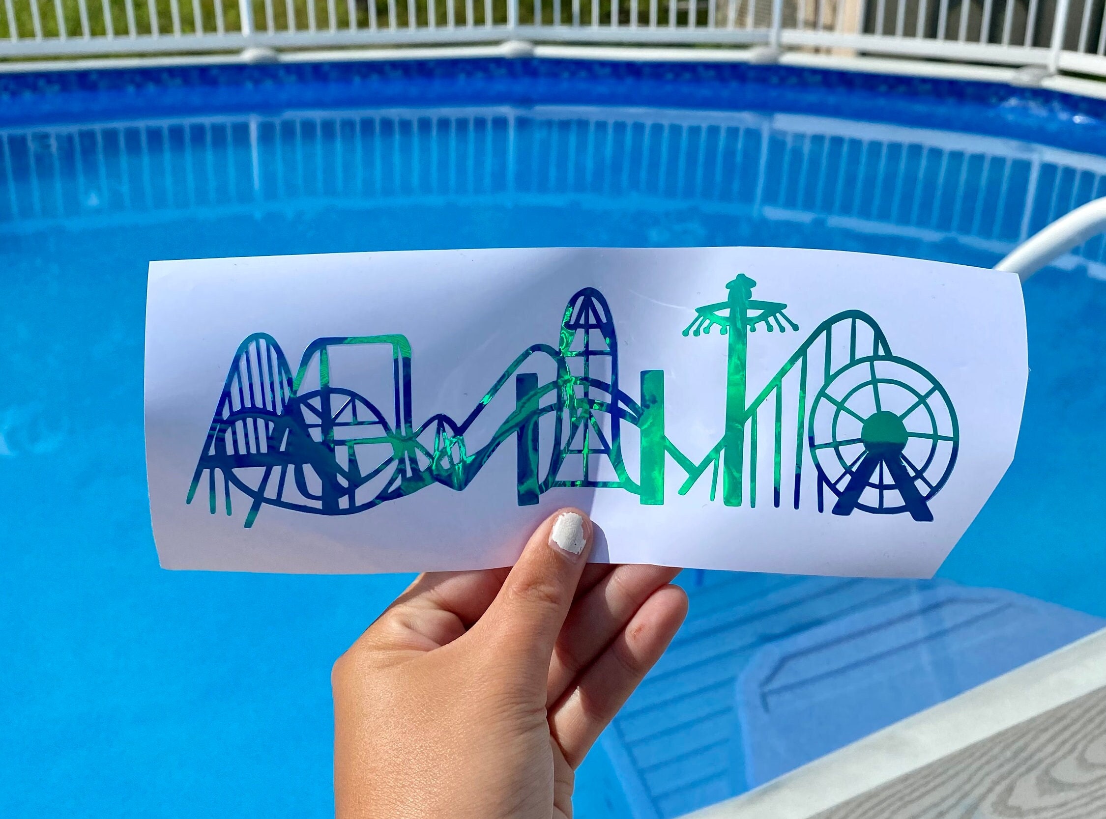 Cedar Point Skyline Roller Coasters Decal, Vinyl Logo, Stickers ...