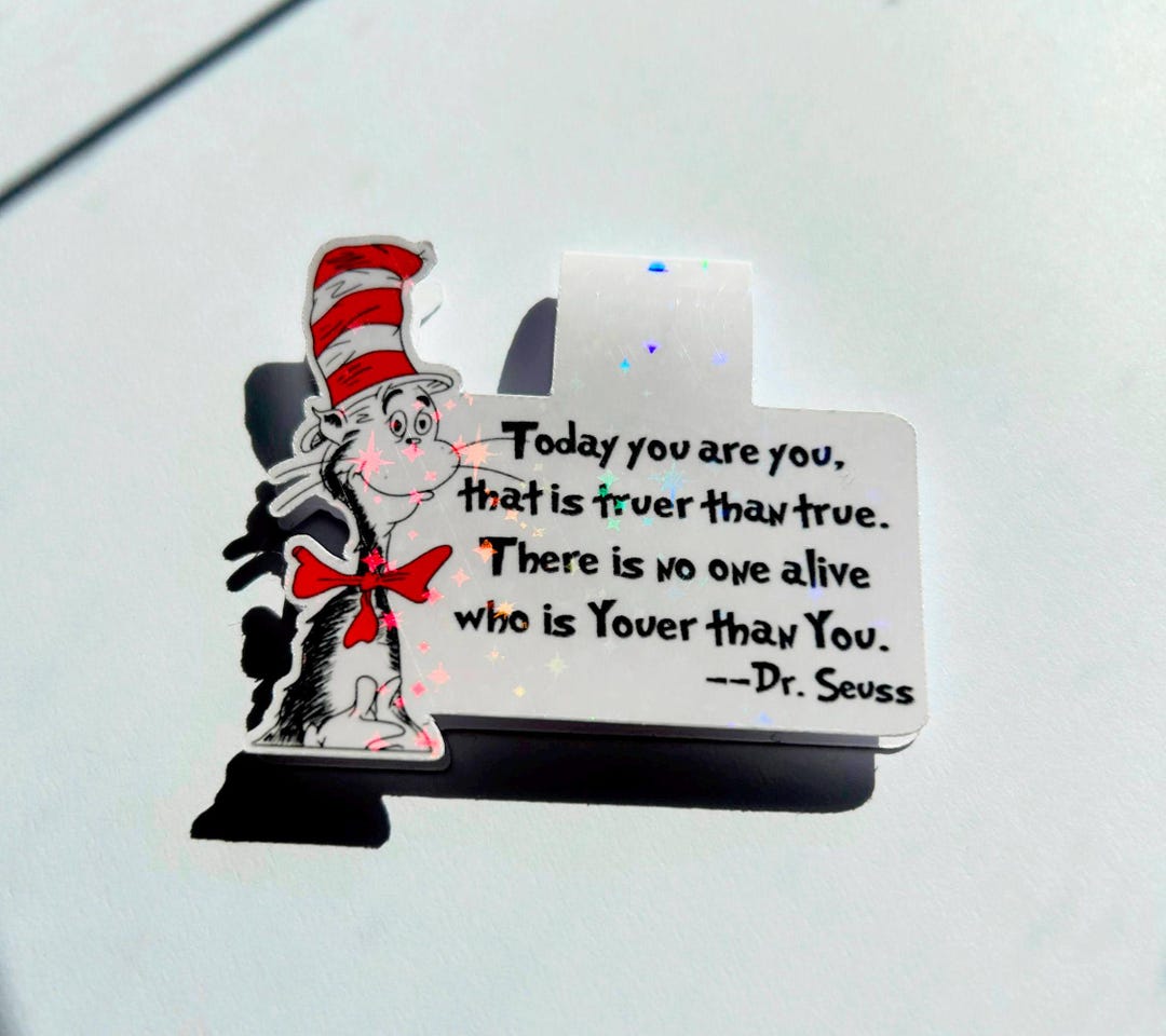Dr Seuss Quote Bookmark, Magnetic Bookmark, Planner Reading Accessory ...