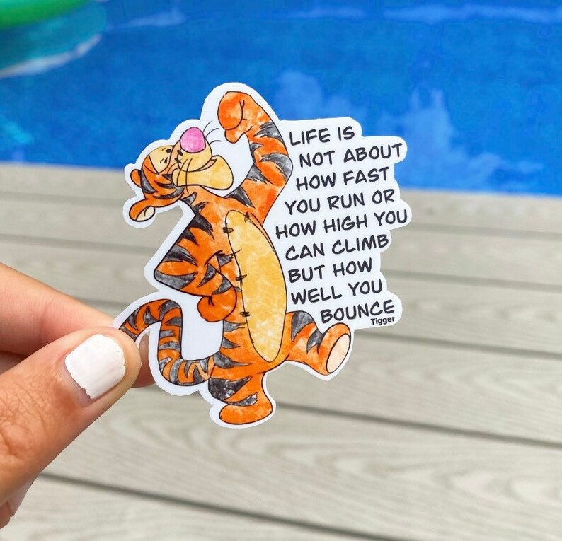 Winnie the Pooh Tigger Eeyore Piglet and Roo Quote Stickers - Etsy