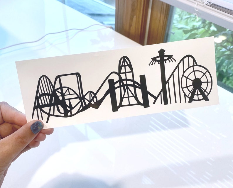 Cedar Point Skyline Roller Coaster Waterproof Decal - Etsy