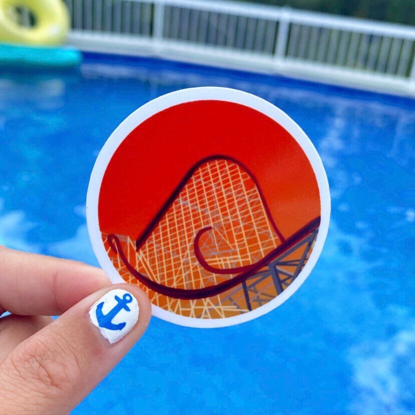 Cedar Point Roller Coaster Stickers for Laptop, Bottle, Hydroflask ...