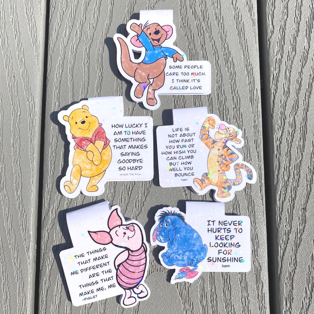 Winnie the Pooh, Tigger, Eeyore, Roo, and Piglet Quote Bookmarks ...