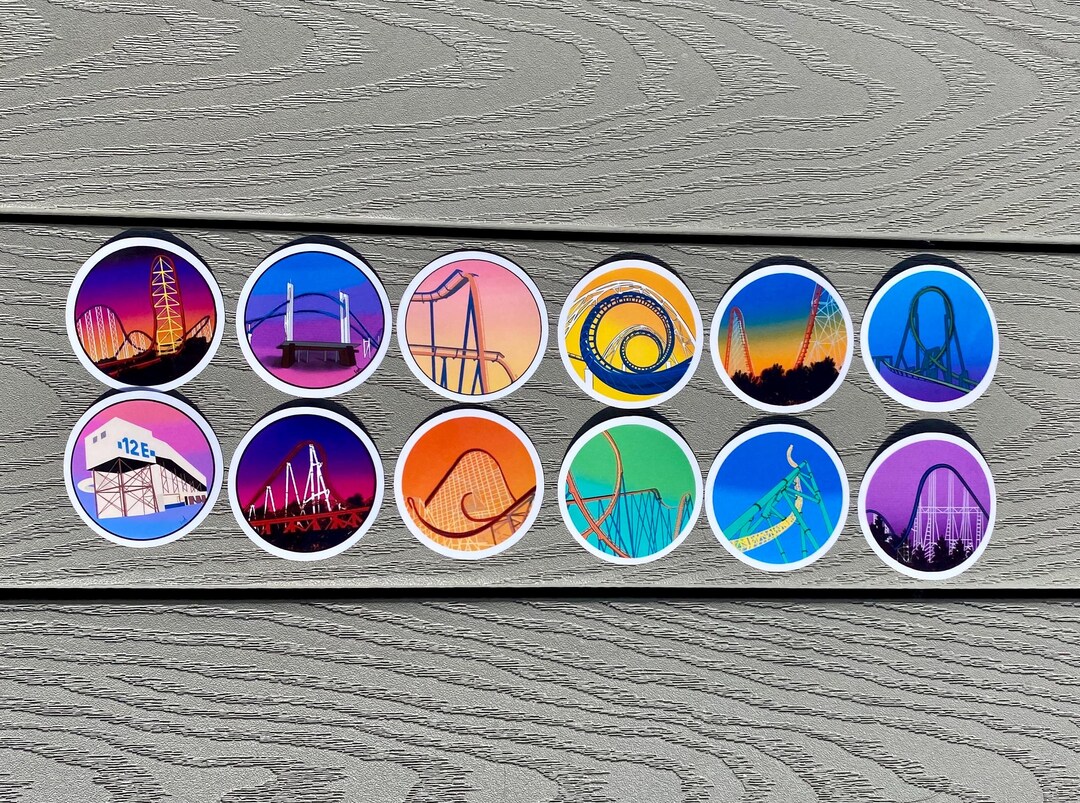 Cedar Point Roller Coaster Stickers for Laptop, Bottle, Hydroflask ...