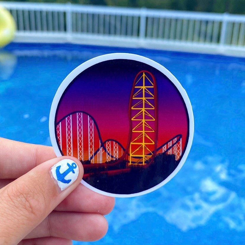 Cedar Point Roller Coaster Stickers for Laptop, Bottle, Hydroflask ...