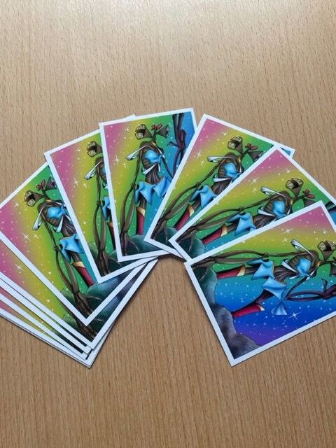 Magical Girl Siren Head Card - Etsy