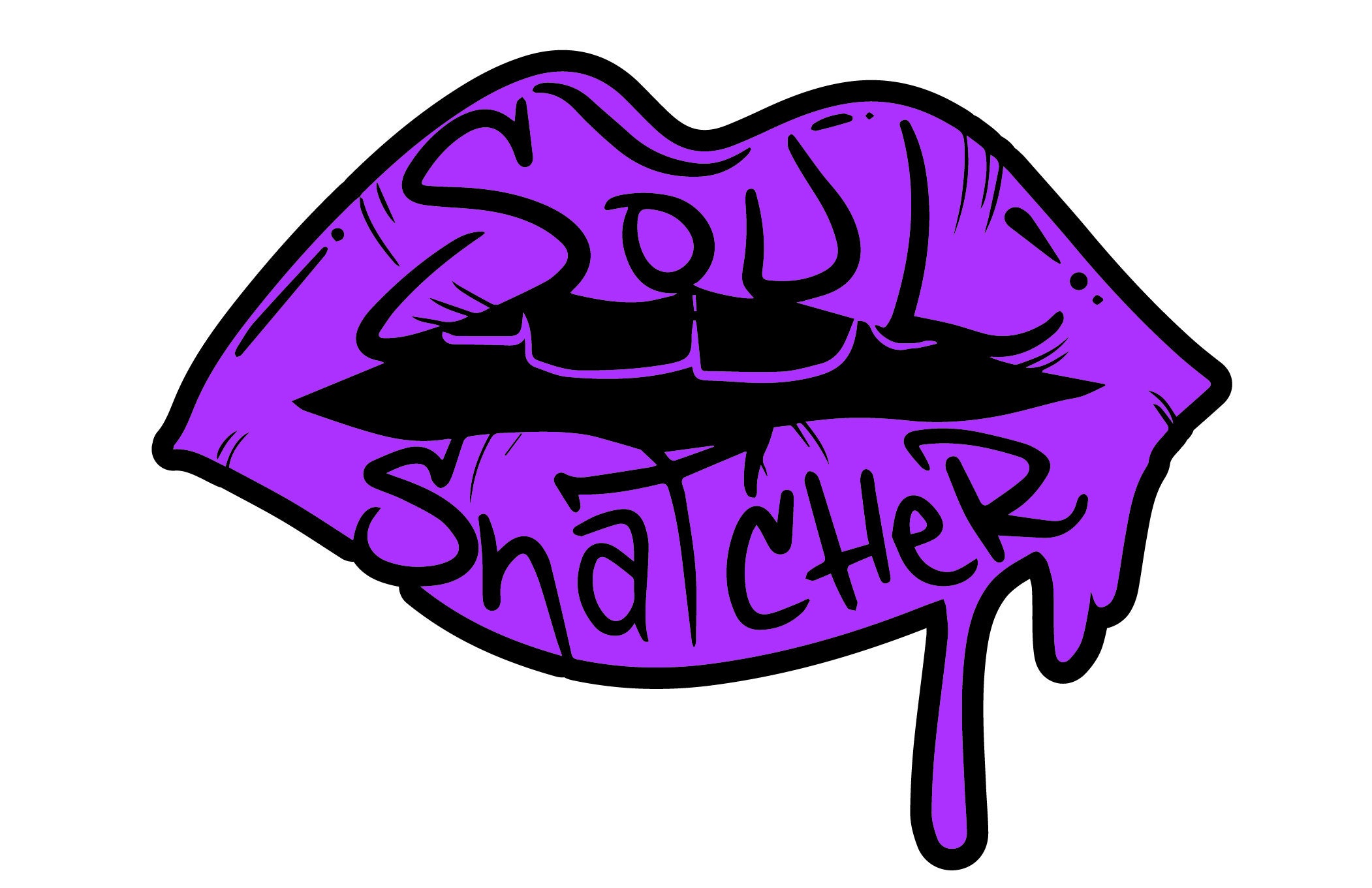 Luscious Lips With the Words "soul Snatcher" Within. Naughty Ladies ...