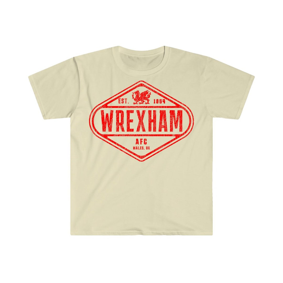 Wrexham Logo Tee Faded Red Image - Etsy