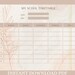 Printable School Beige Flower Timetable, Girl Planner, Back to School ...