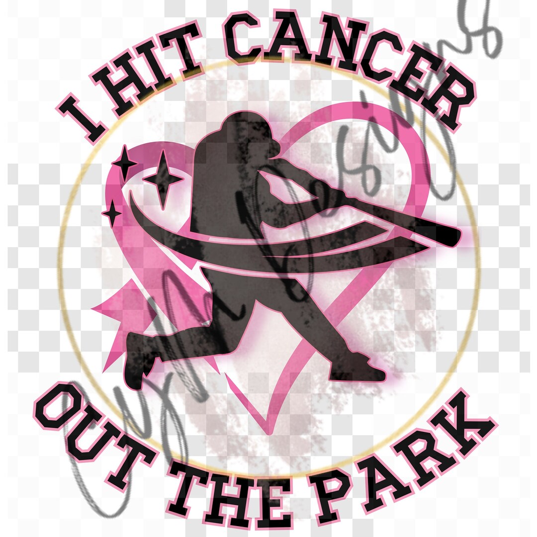 I Hit Cancer Out the Park Homerun Baseball Breast Cancer - Etsy