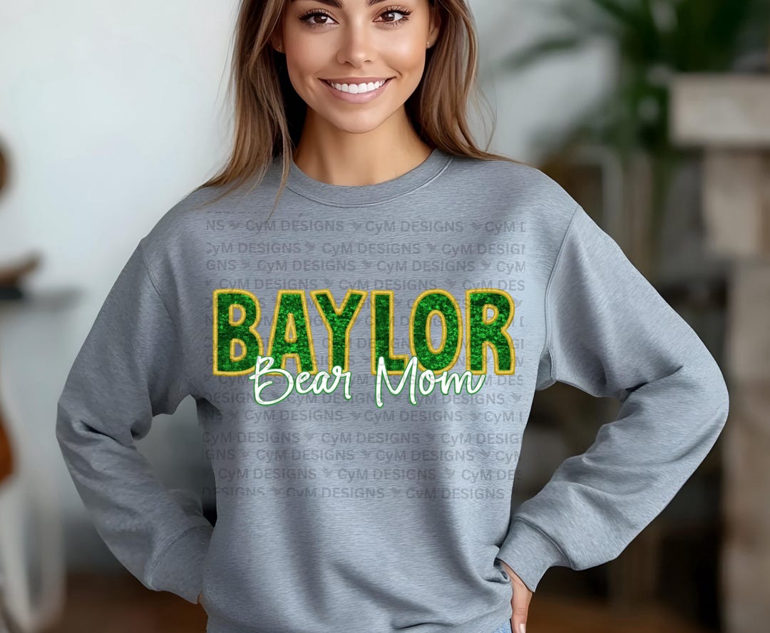 Baylor University Texas Bears College Faux Sequin Glitter Patches DTF ...