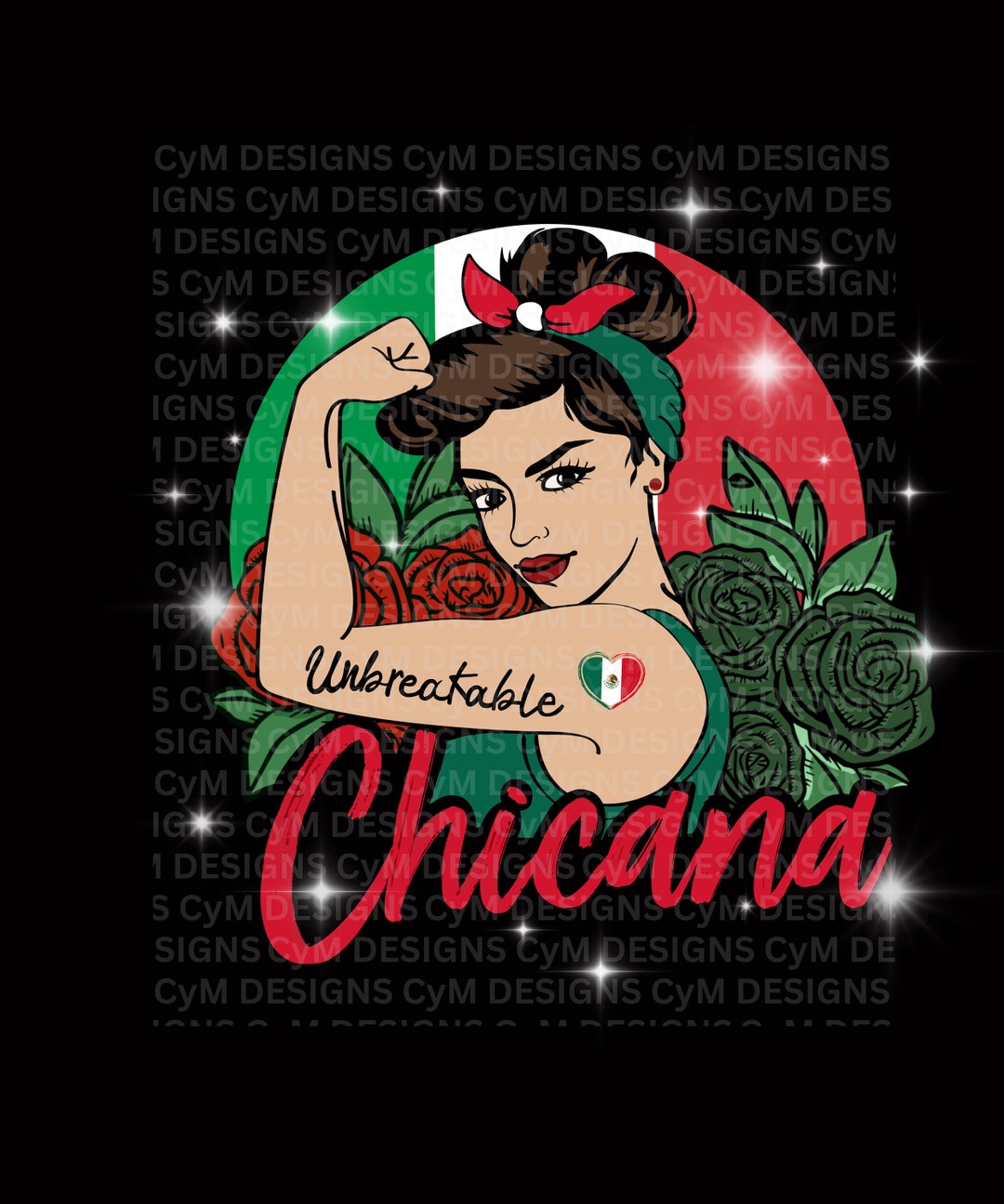 Strong Chicana Woman| Mexico Flag Hispanic Mexican Heritage PNG DTF ...