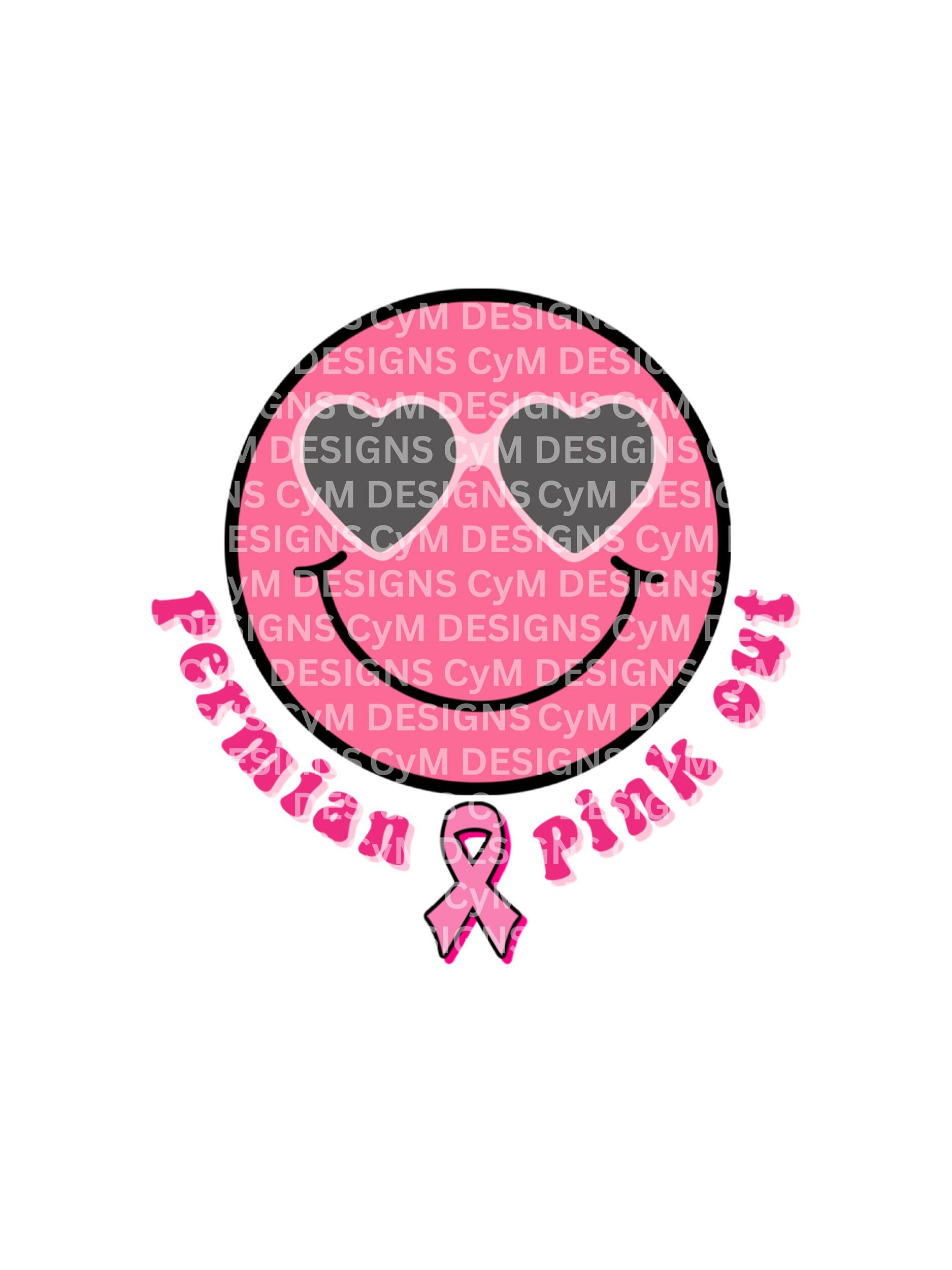 Breast Cancer Awareness School Spirit Wear PNG Digital - Etsy