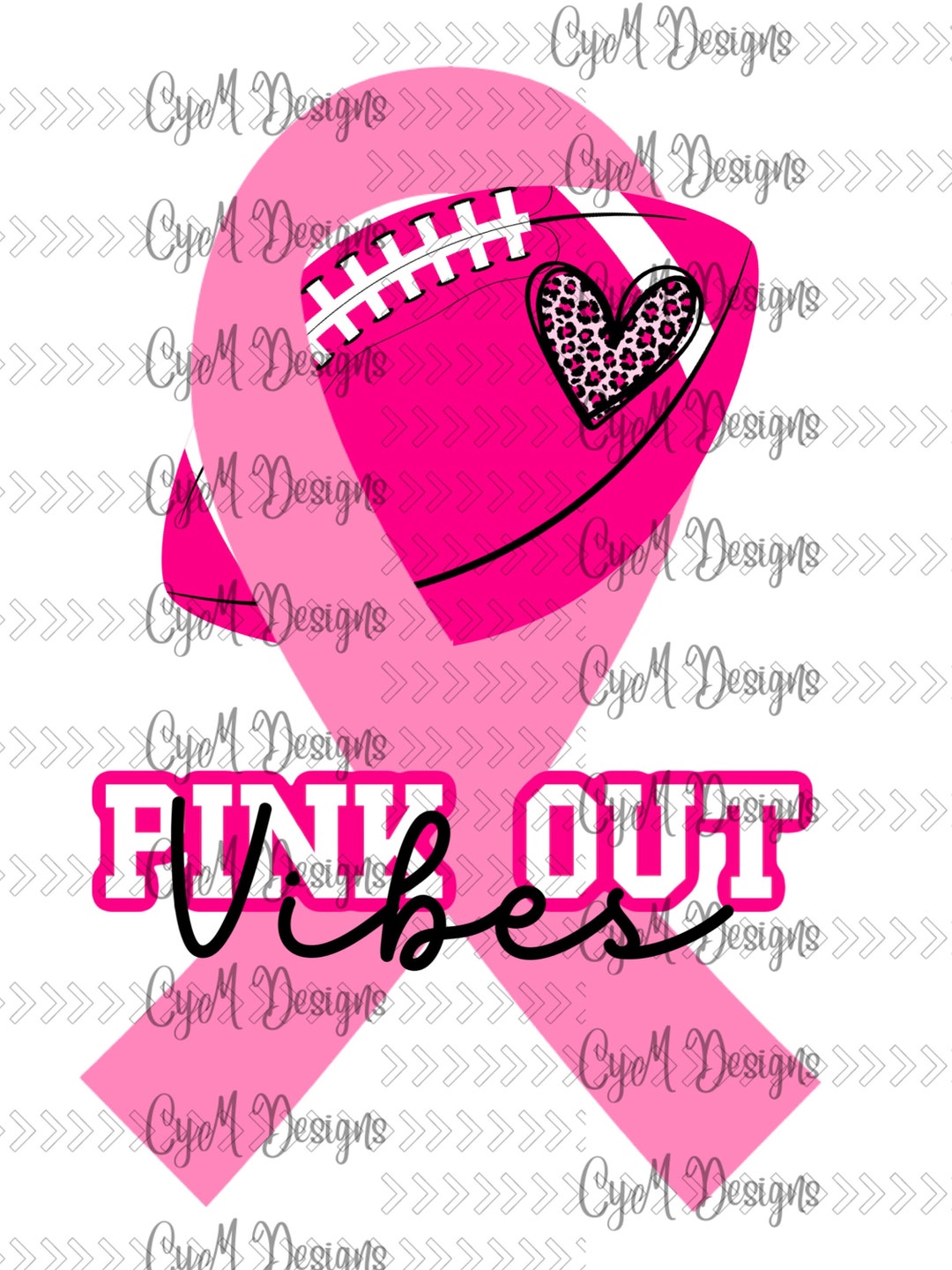 Pink Out Vibes Breast Cancer Awareness School Spirit Wear PNG Digital Sublimation Image/design ...