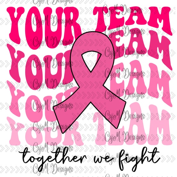 Breast Cancer Awareness School Spirit Wear PNG Digital - Etsy