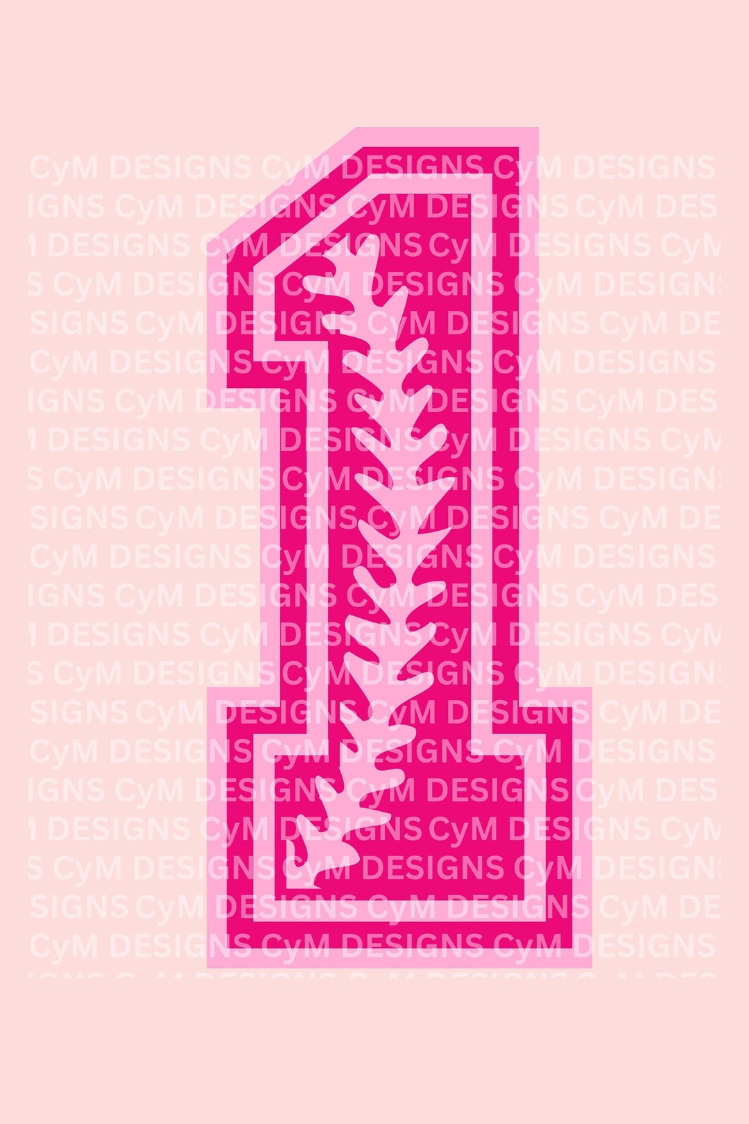 Pink Baseball Stitch Numbers: Breast Cancer Awareness (PNG Digital ...