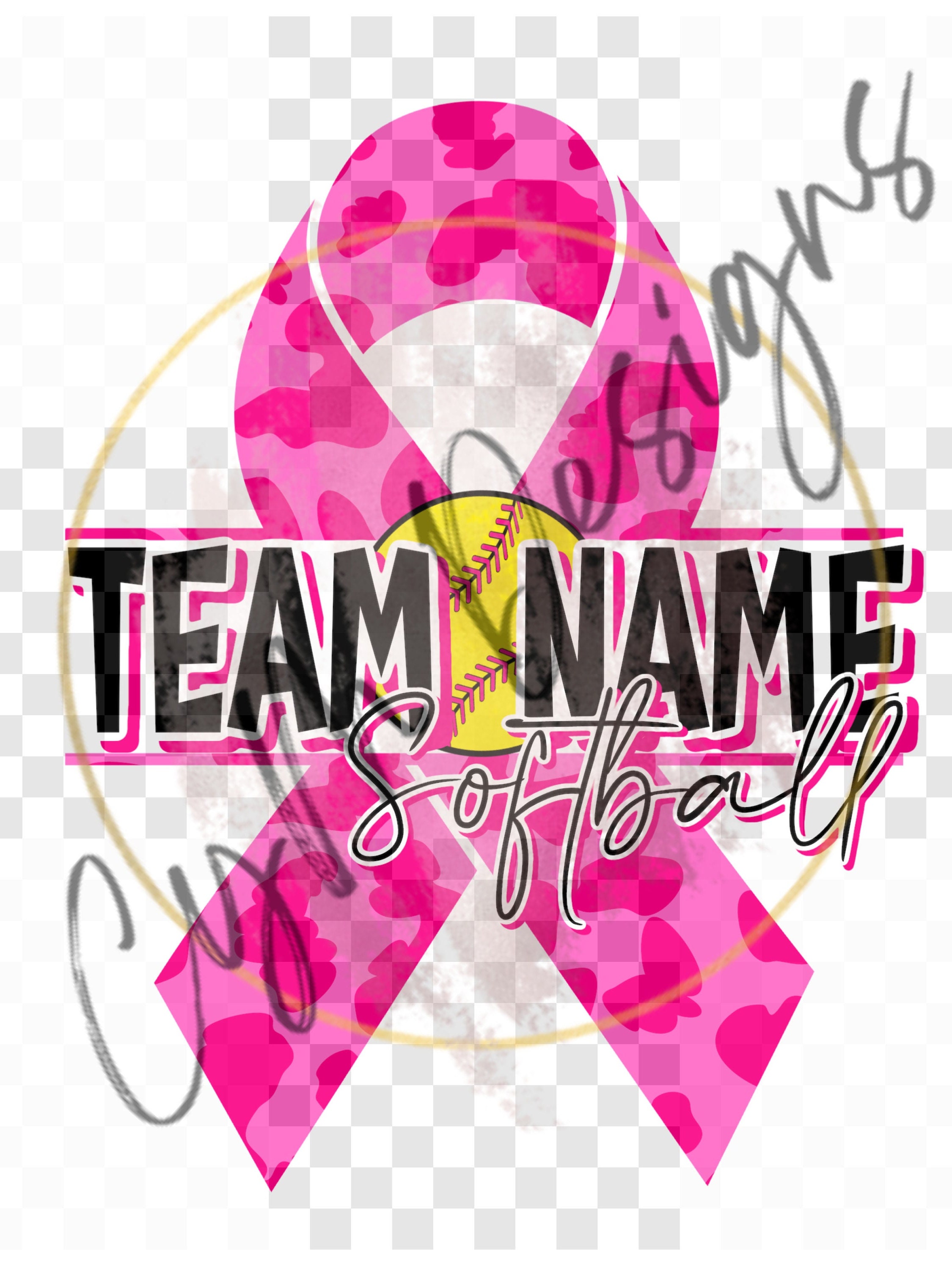 Custom Softball Leopard Breast Cancer Awareness Ribbon Pink Out |TAT 24 ...