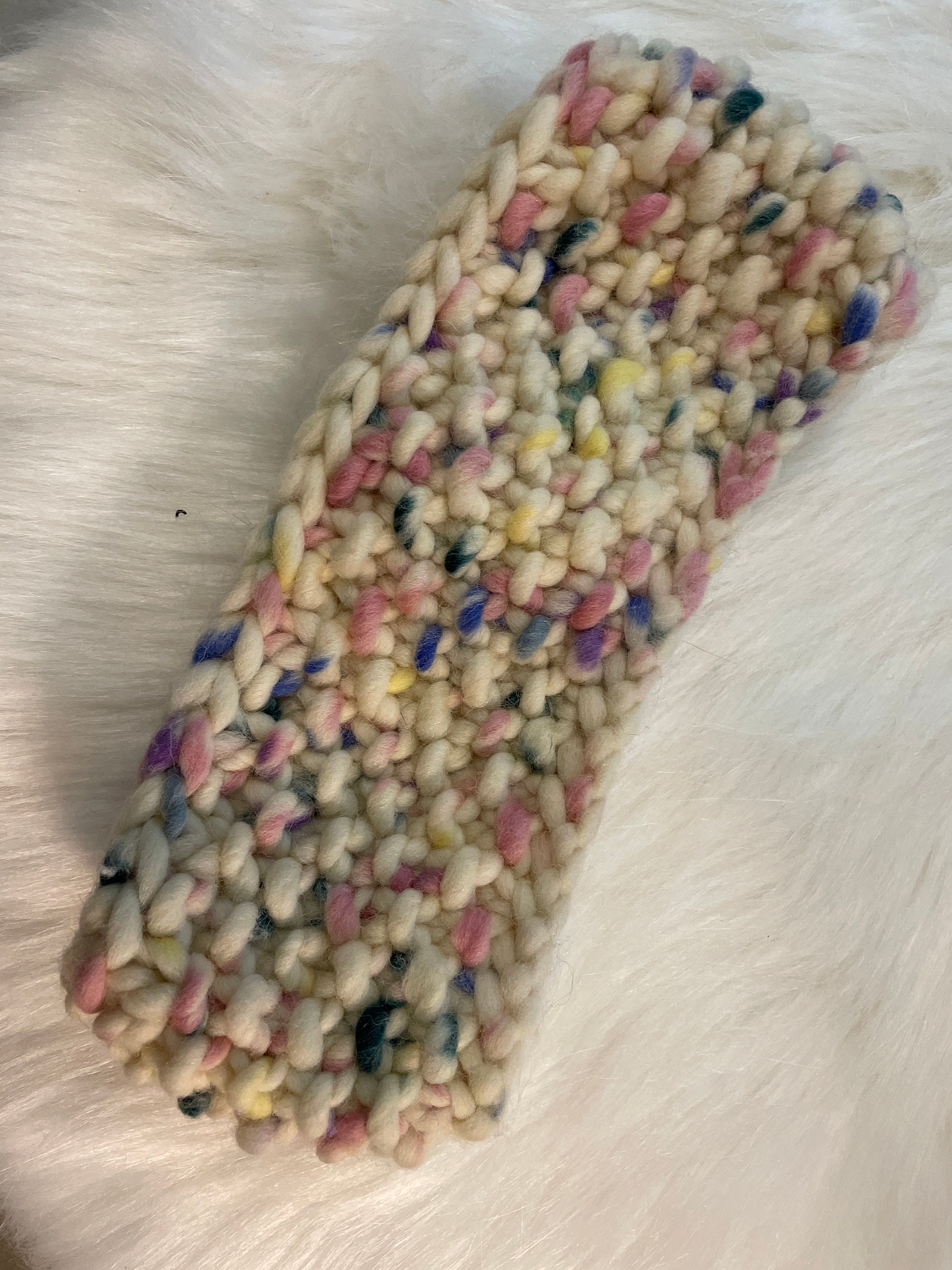 Luxury Creamy off White Hand Knit Head Band Ear Warmer, Winter, Seed ...