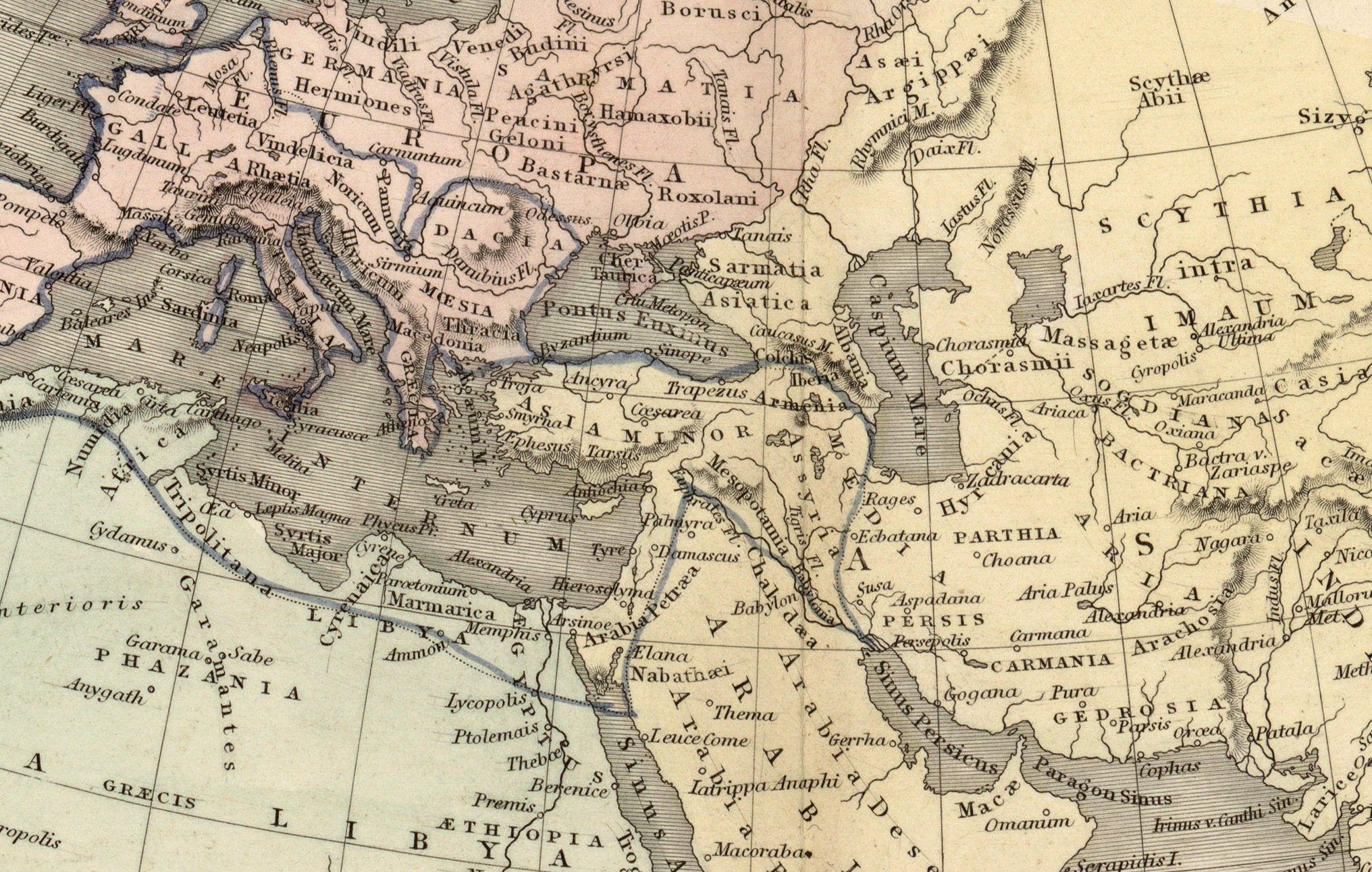 Old Map of Europe and Asia in 1851 Maps for Cabinet Old - Etsy Israel