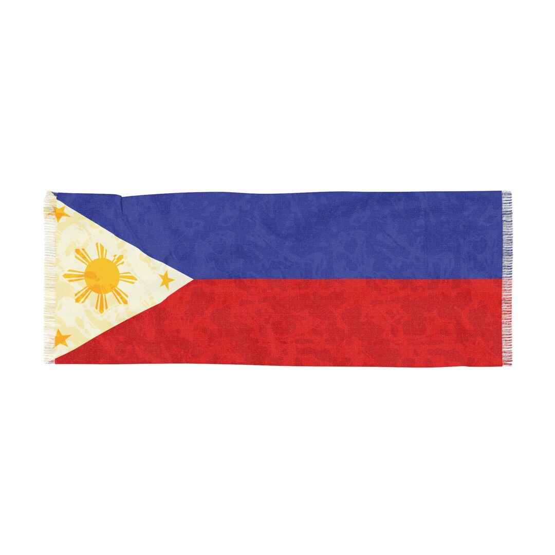 Philippine Flag Scarf, Filipino Heritage Neck Wrap, Pinoy Pride ...